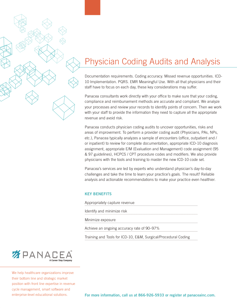 Product Brochure: Physician Coding Audits and Analysis - Panacea ...